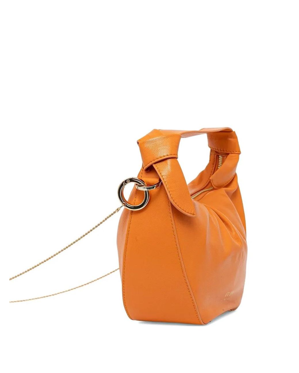 Guess Mini Jolie Leather Satchel in Orange | Lyst