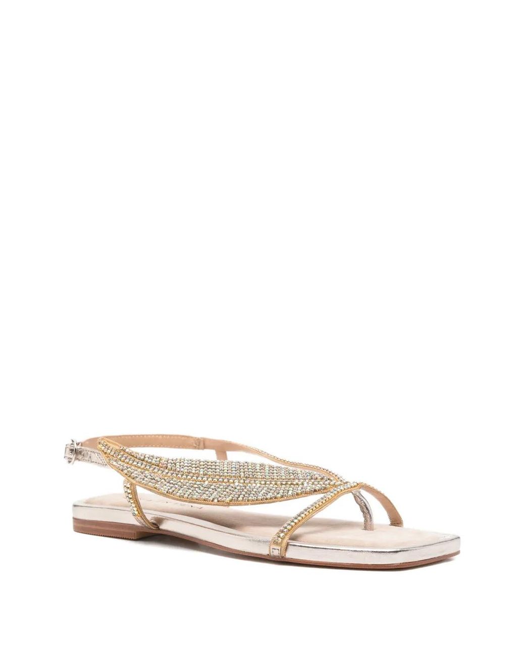 Alma En Pena. Crystal-Embellished Sandals in White | Lyst
