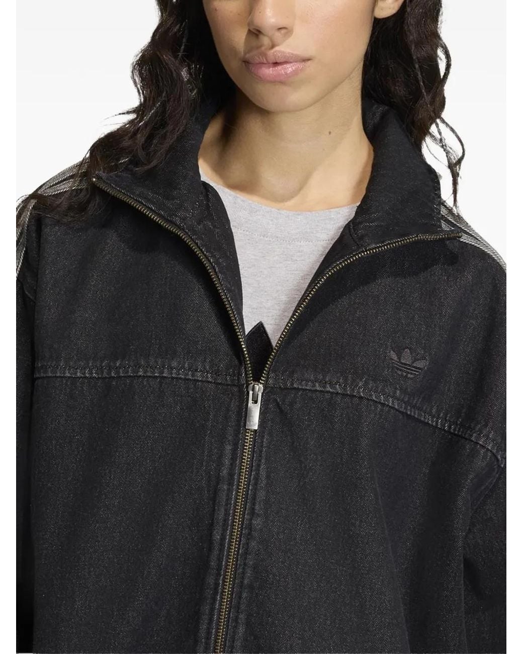 adidas Firebird Adilenium Striped Zip Jacket in Black | Lyst