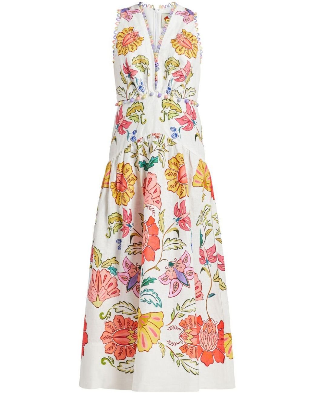 FARM Rio Off-white Floral Insects Maxi Dress | Lyst