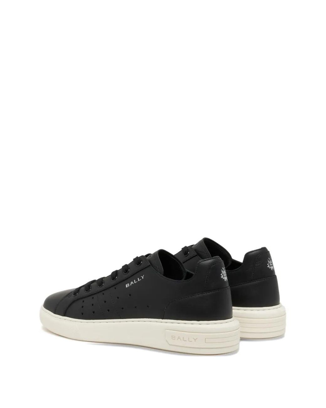 Bally Logo-Detail Leather Sneakers in Black for Men | Lyst