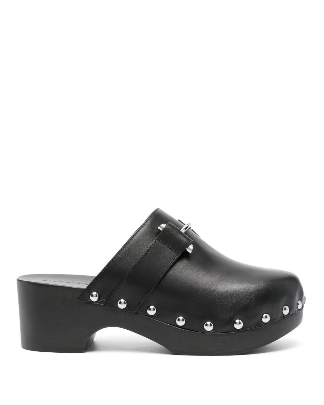 Givenchy 55Mm Logo-Engraved Leather Mules in Black | Lyst