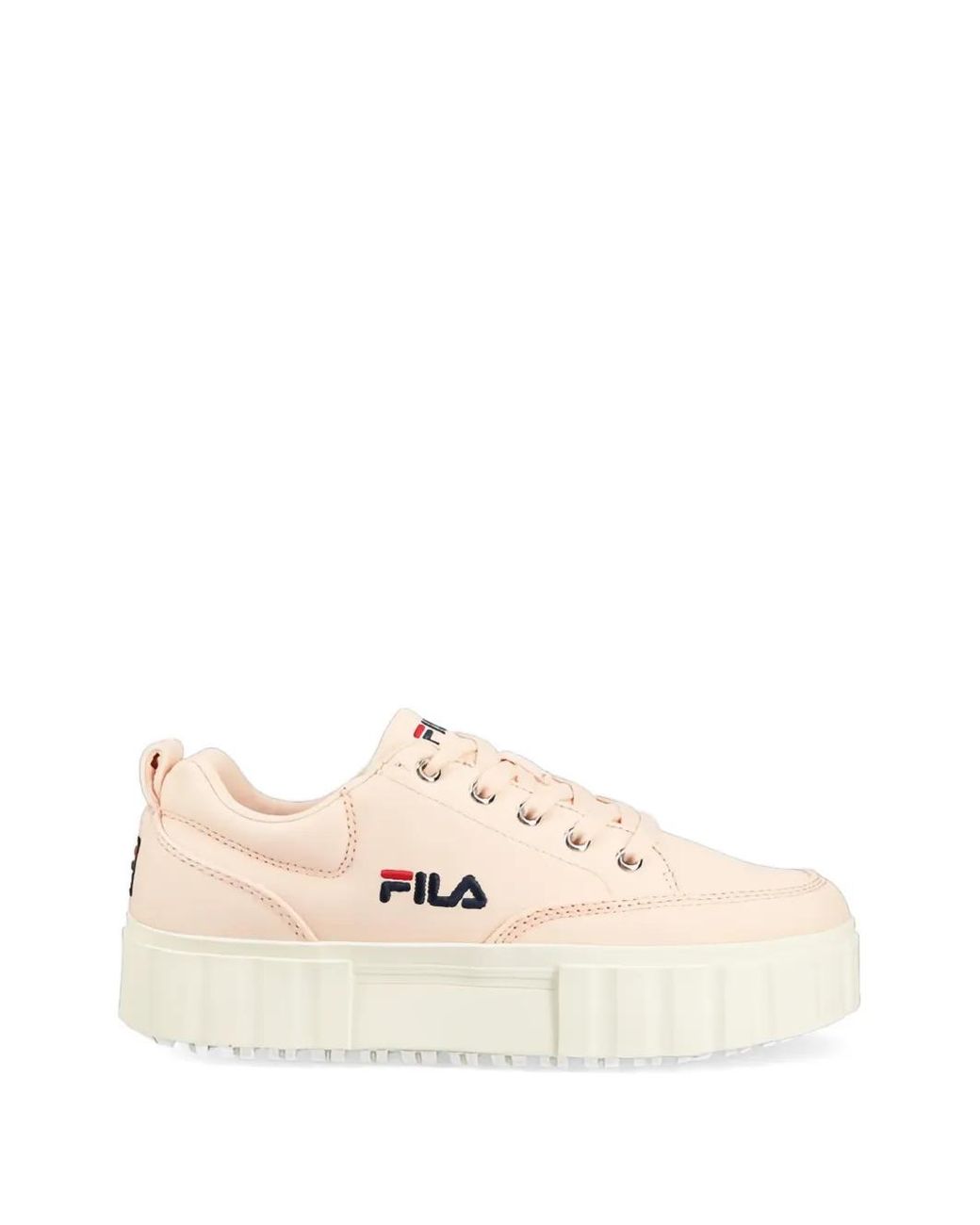 Fila Logo Platform Sneakers in Natural | Lyst UK