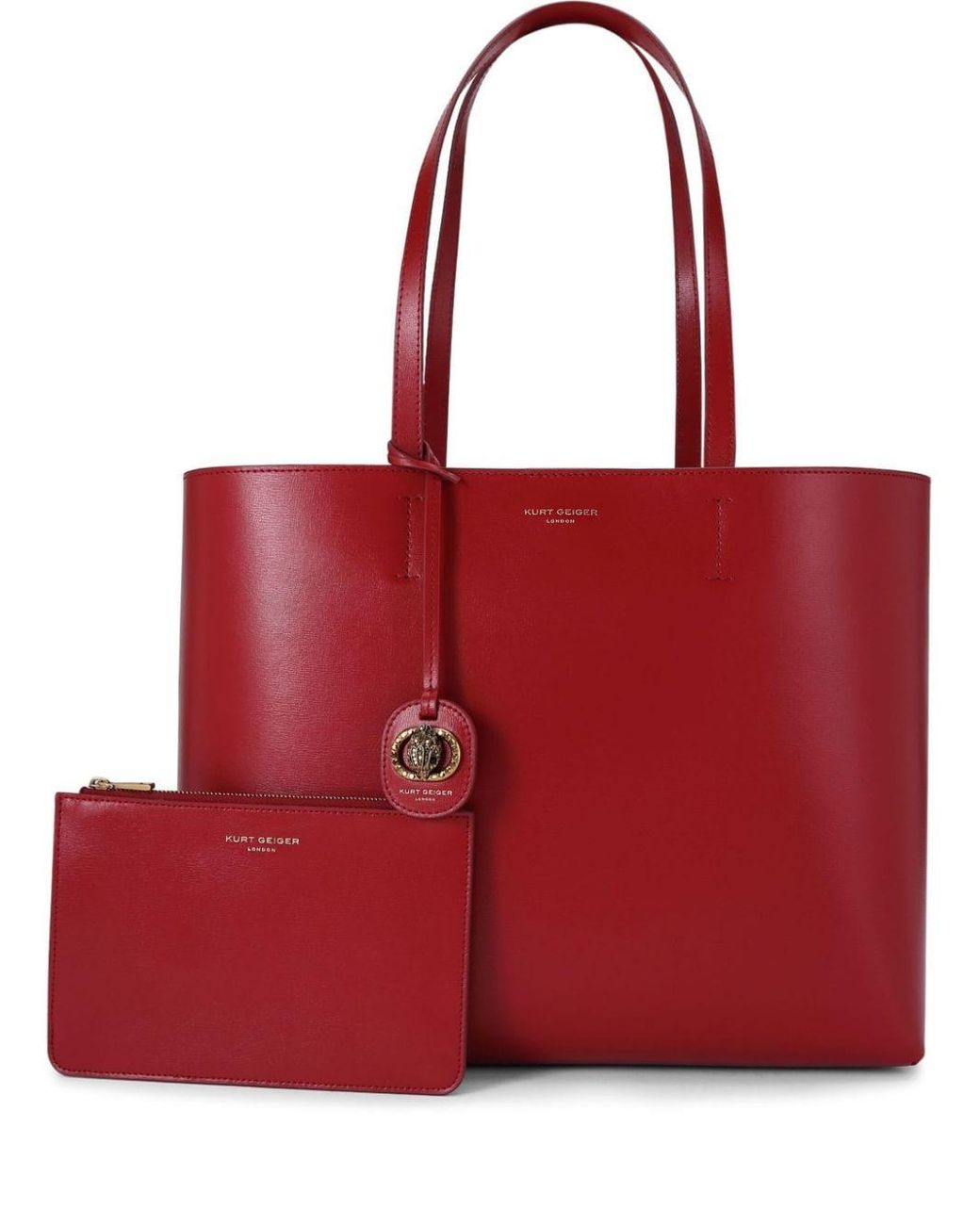 Kurt Geiger Leather Chelsea Shopper Tote Bag in Red | Lyst