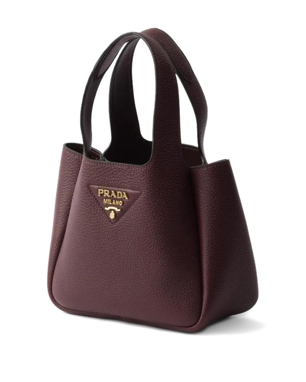 Prada Leather Top-Handle Mini Bag in Purple | Lyst