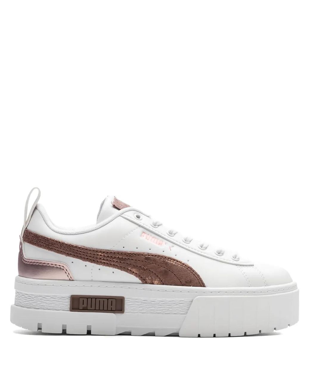 PUMA Mayze Glam Platform Sneakers in White | Lyst