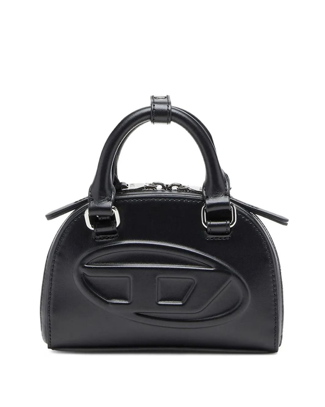 DIESEL 1Dr Dome Embossed Logo Crossbody Bag in Black | Lyst