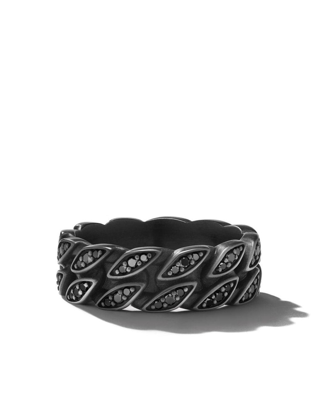 David Yurman Diamonds Titanium Band Ring in Black for Men | Lyst