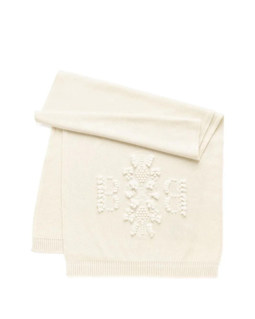 Barrie 3D-Logo Cashmere Scarf in Natural | Lyst UK