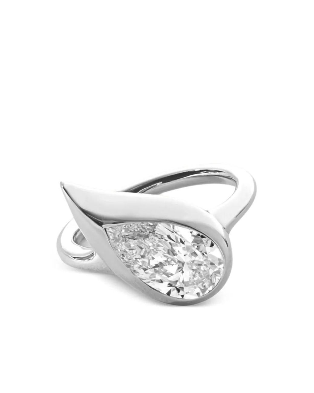 Jewels Aficionado Small 14K Mika Lab-Grown Diamond Pinky Ring in White ...