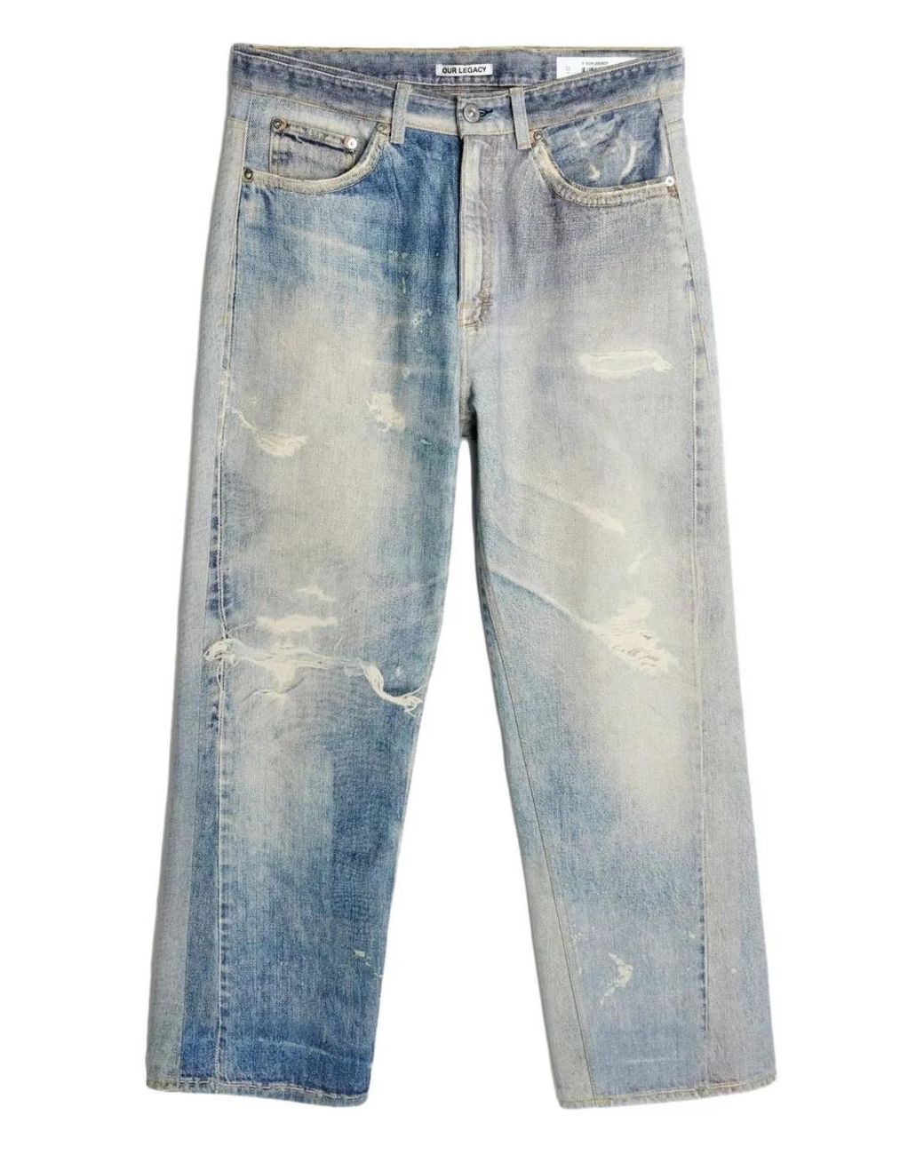 Our Legacy Digital-Print Distressed-Effect Jeans in Blue for Men | Lyst