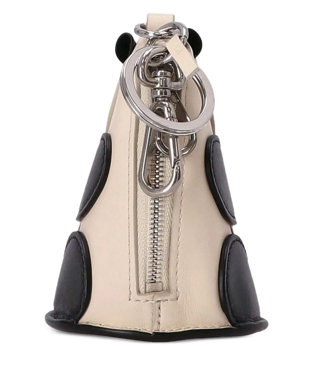Mulberry Panda-Shaped Leather Keyring in Natural | Lyst