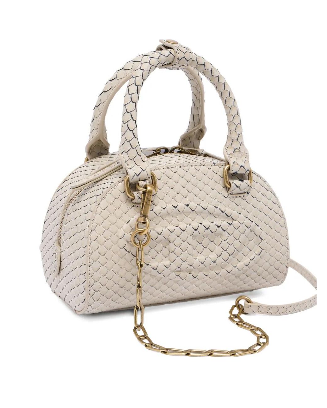 DIESEL 1Dr Dome Snake-Print Tote Bag in Natural | Lyst