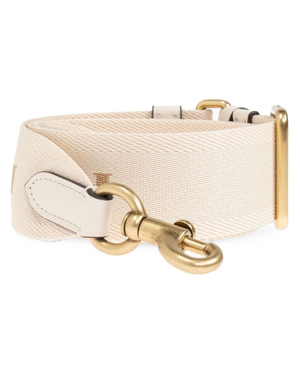 COACH Logo-Jacquard Bag Strap in Natural | Lyst