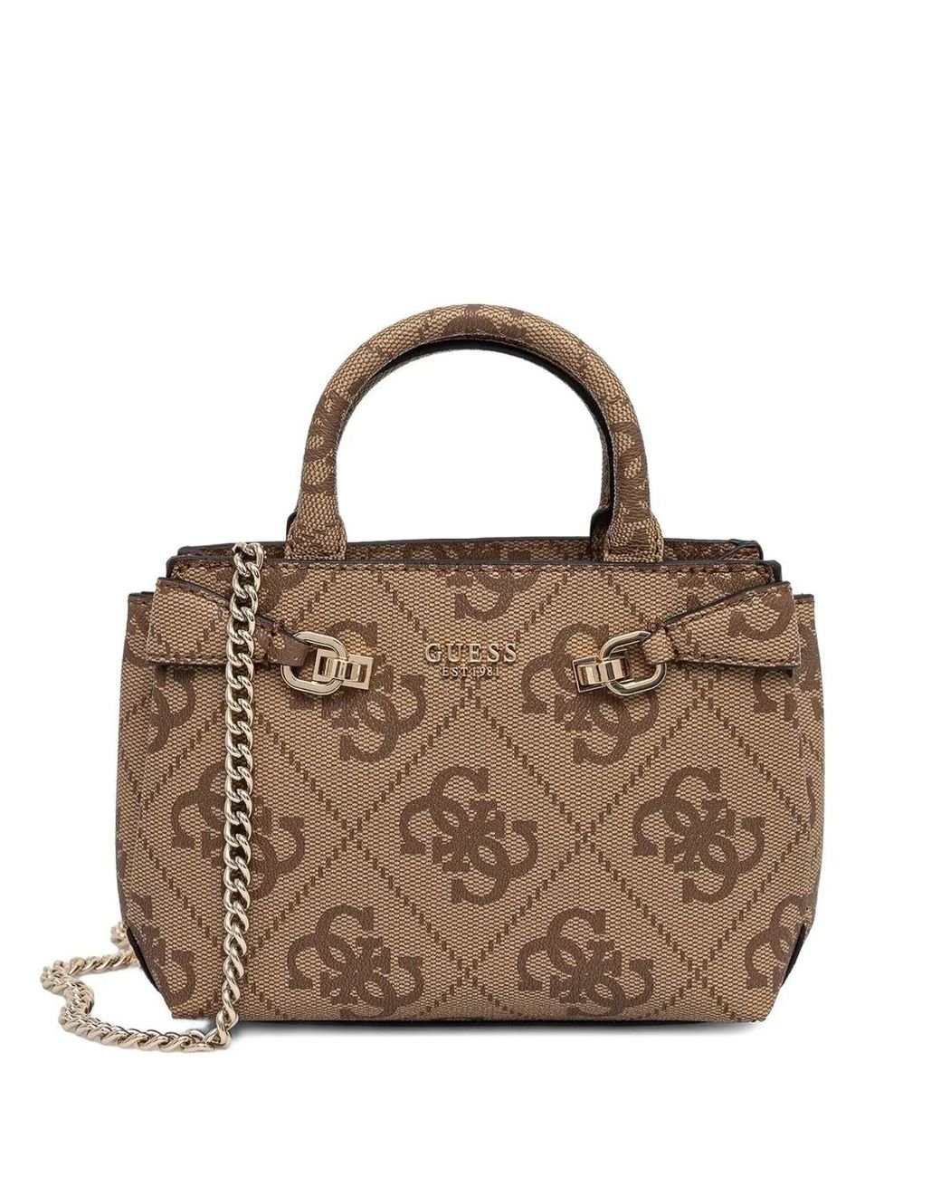 Guess Mini Lorelei Monogram-Print Tote in Brown | Lyst