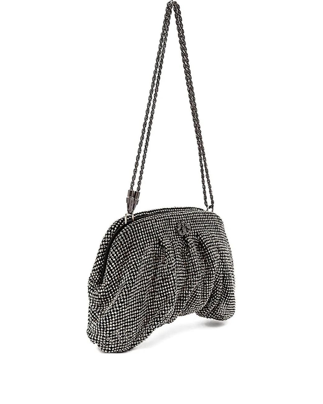 Isla Crystal-Embellished Clutch Bag in Black | Lyst