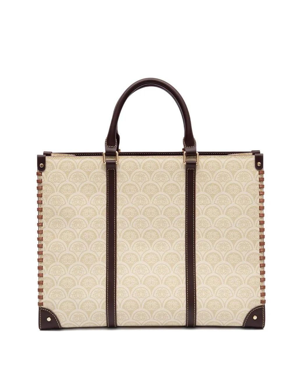 Isla Monogram Tote Bag in Natural | Lyst