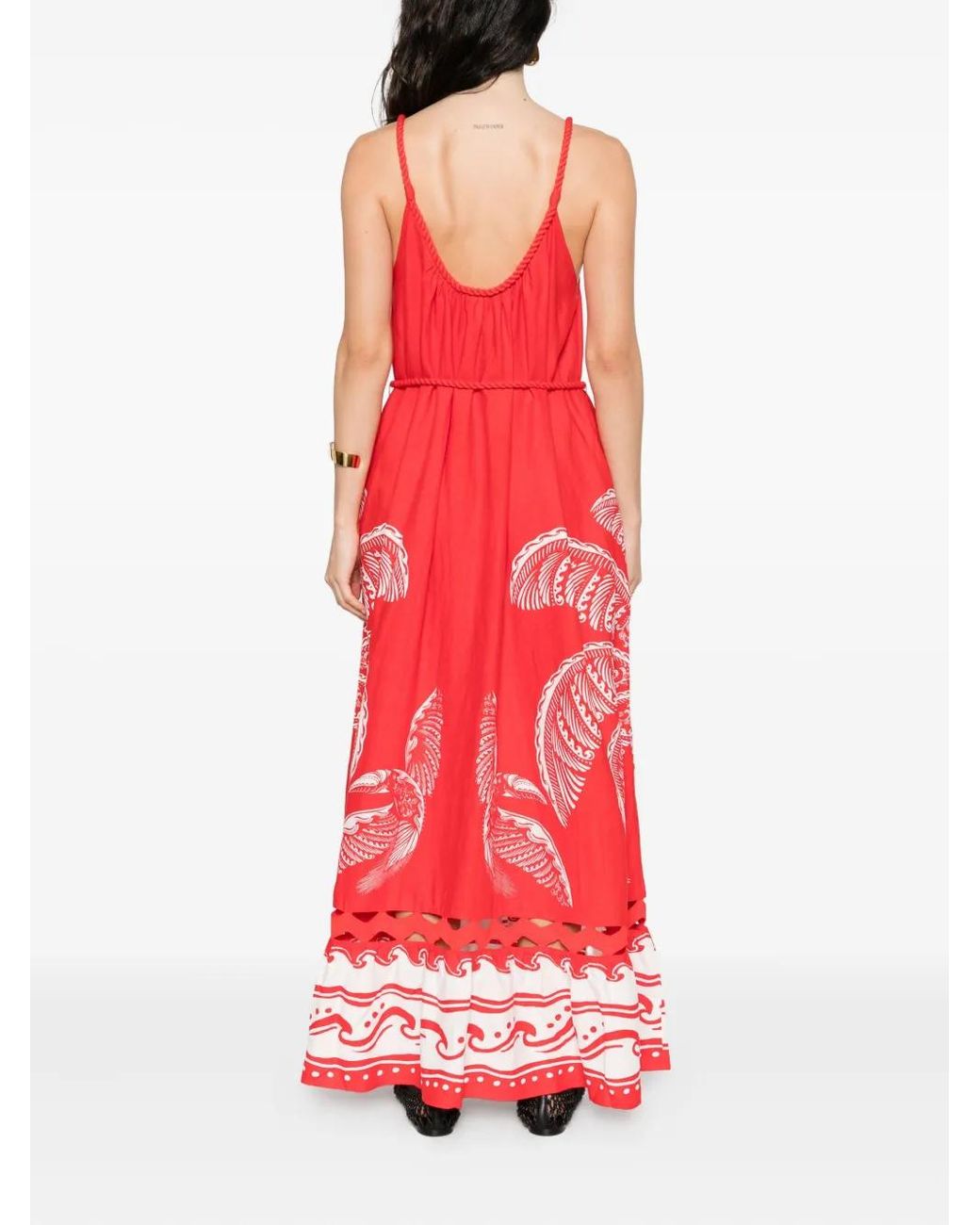 FARM Rio Majestic Coconut Tree Maxi Dress in Red | Lyst