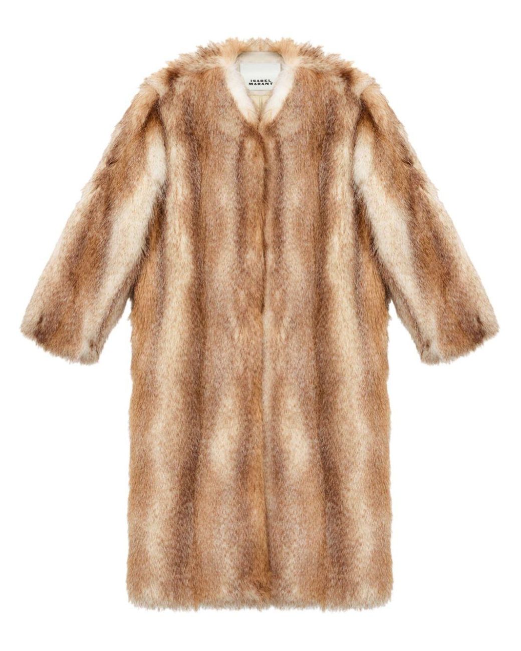 Isabel Marant Alberta Faux-Fur Coat in Brown | Lyst