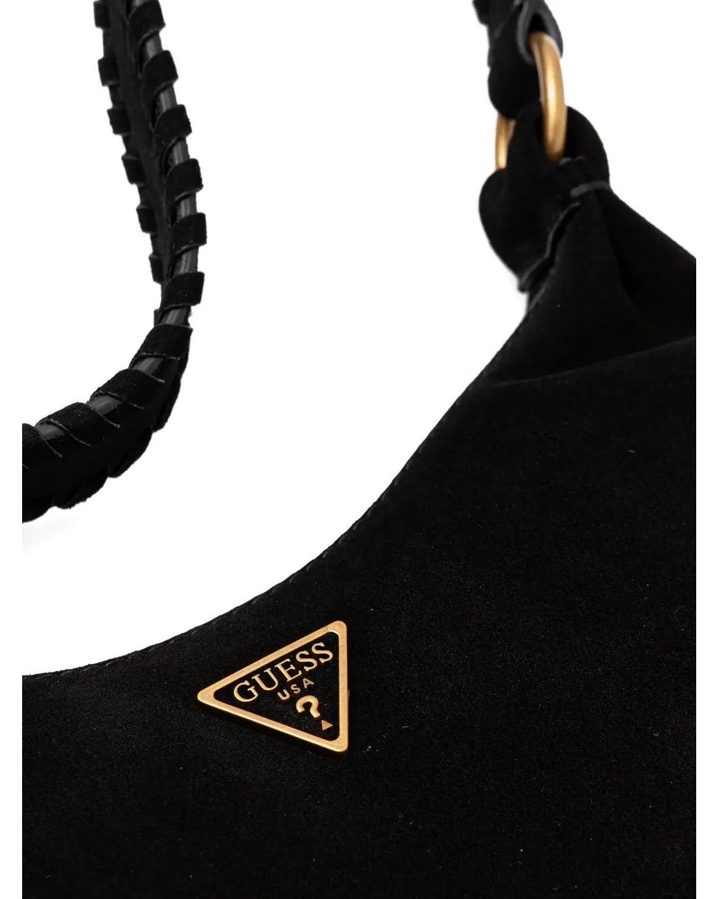Guess Mini Amita Logo-Plaque Tote Bag in Black | Lyst UK