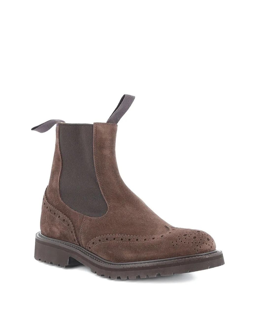 Tricker's Henry Brogue-Detail Chelsea Boots in Brown for Men | Lyst