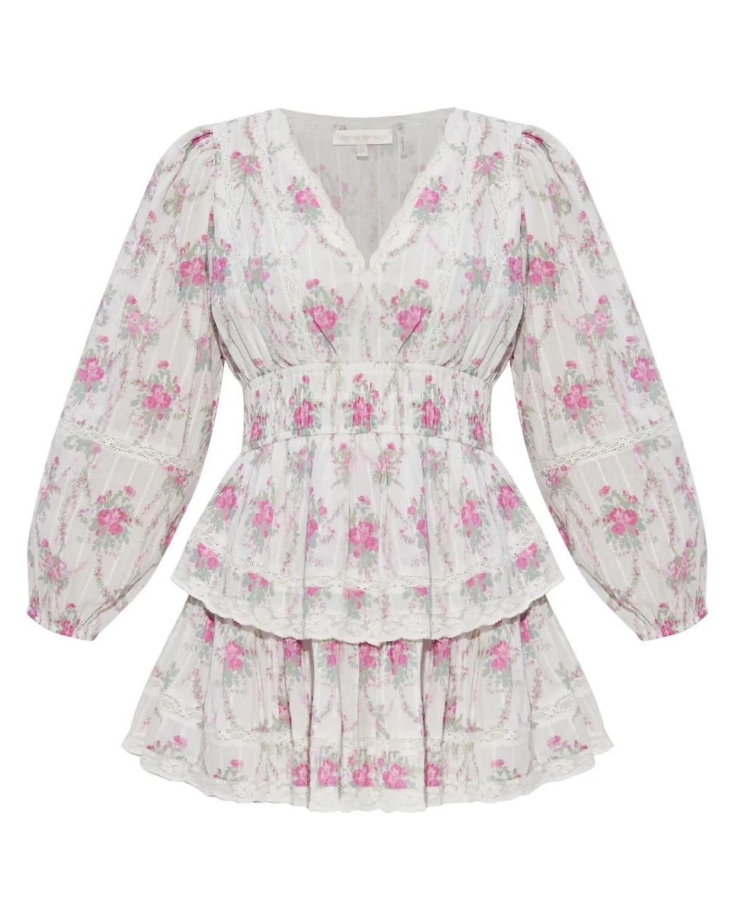 LoveShackFancy Mellini Dress in White | Lyst