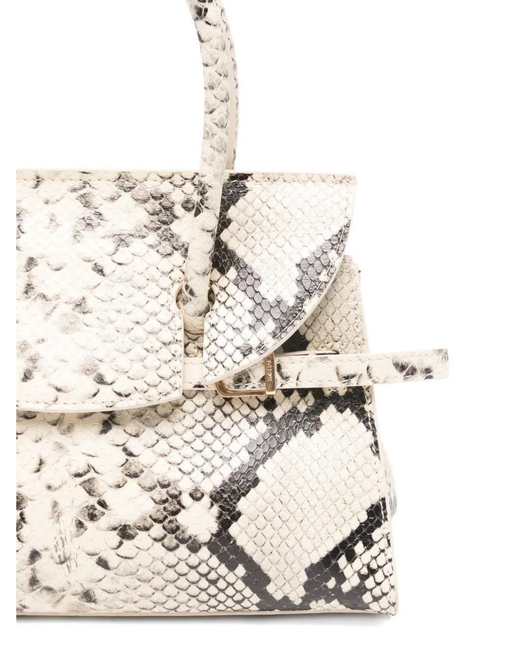 Jonathan Simkhai Small River Snakeskin-Print Tote Bag in White | Lyst UK