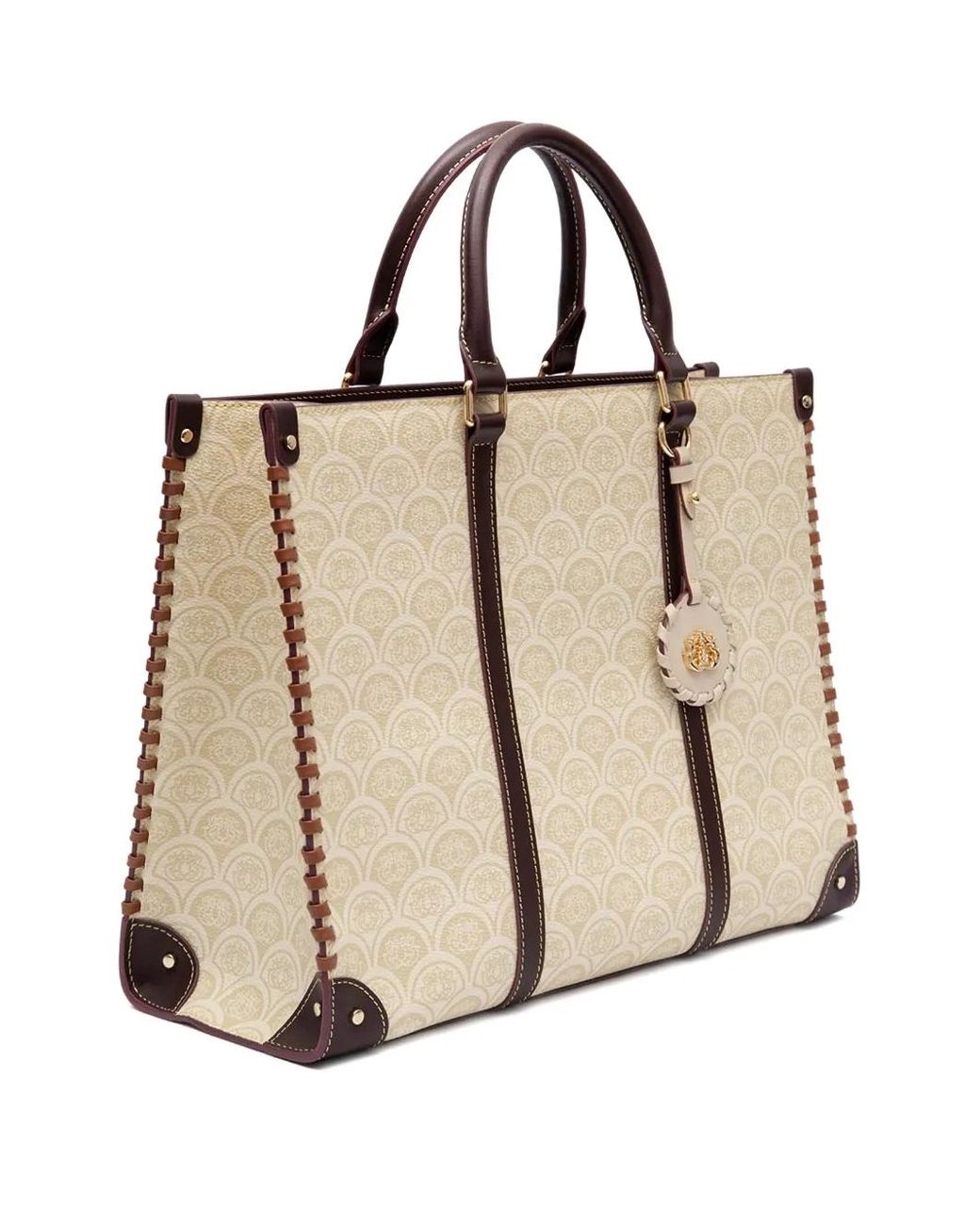 Isla Monogram Tote Bag in Natural | Lyst