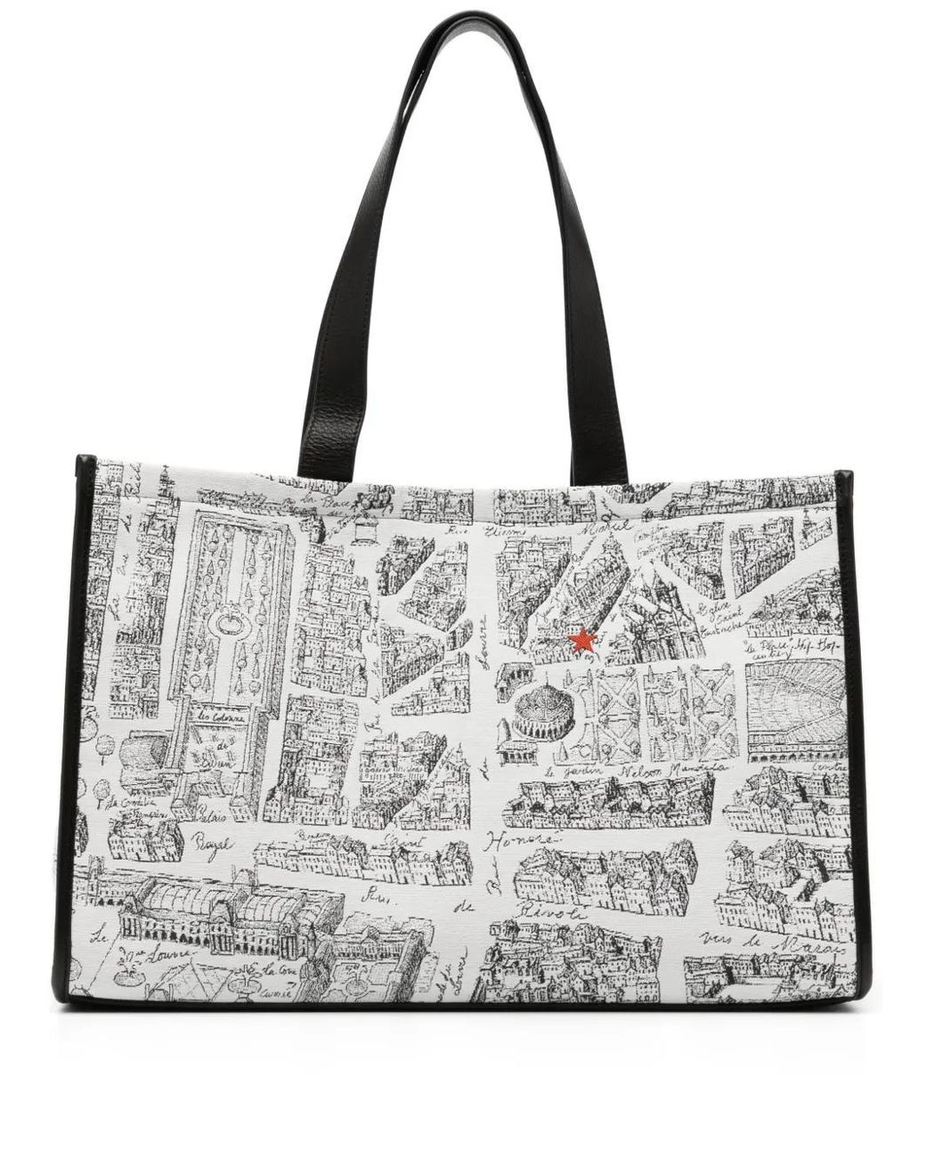agnès b. Map Of Paris Screen-Print Tote Bag in Metallic | Lyst