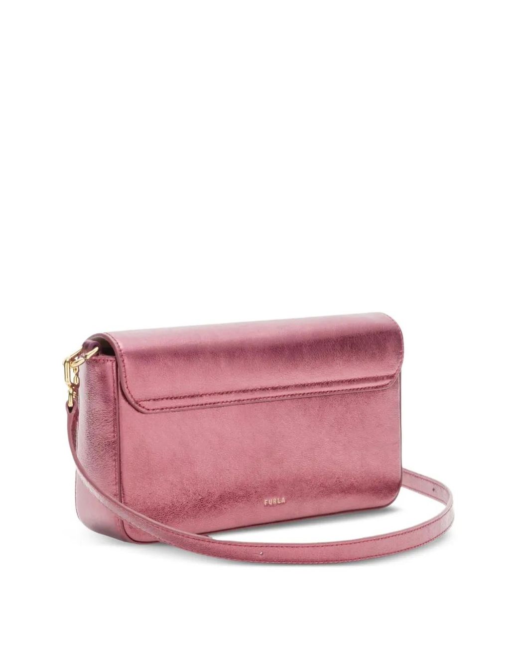 Furla Iride Flap Lock Satchel in Pink | Lyst