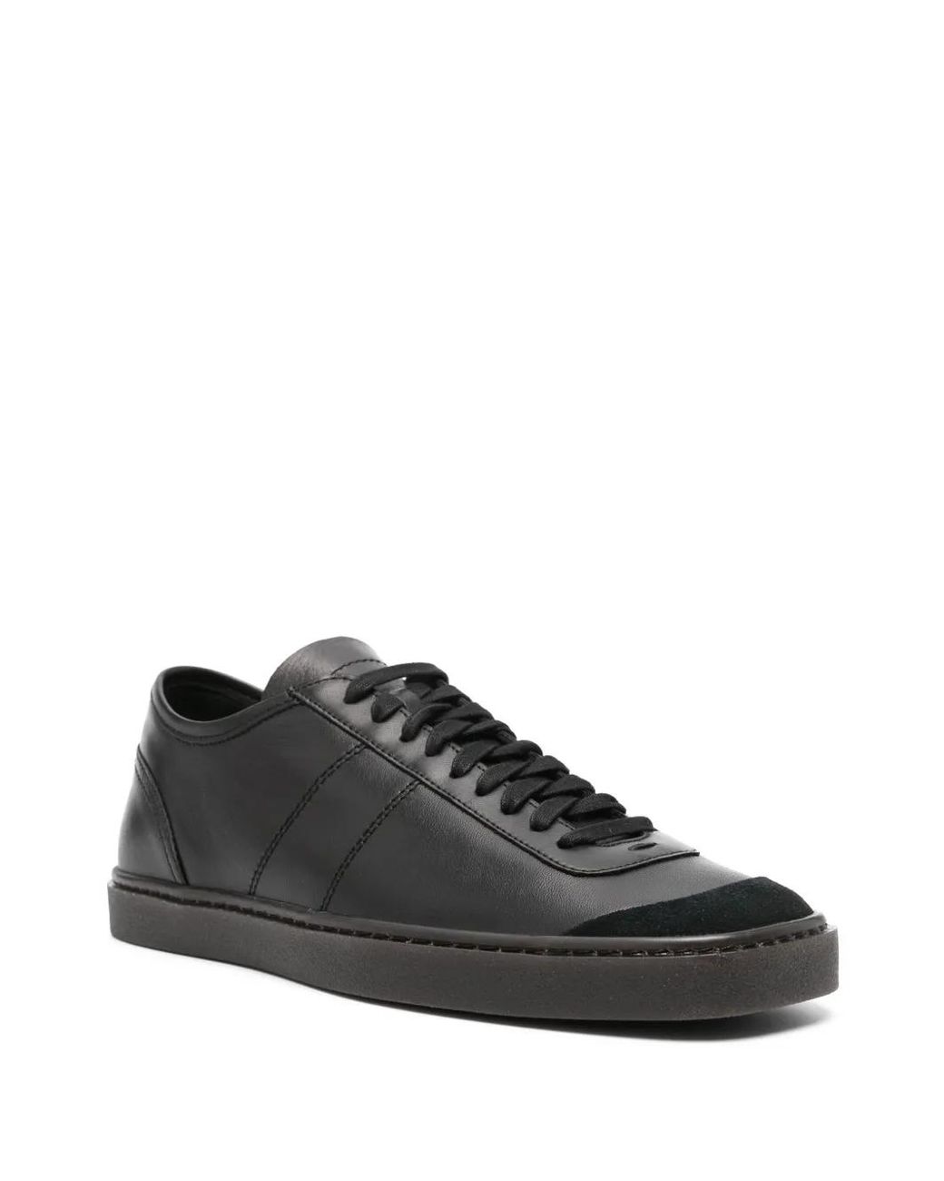 Lemaire Linoleum Leather Sneakers in Black for Men | Lyst