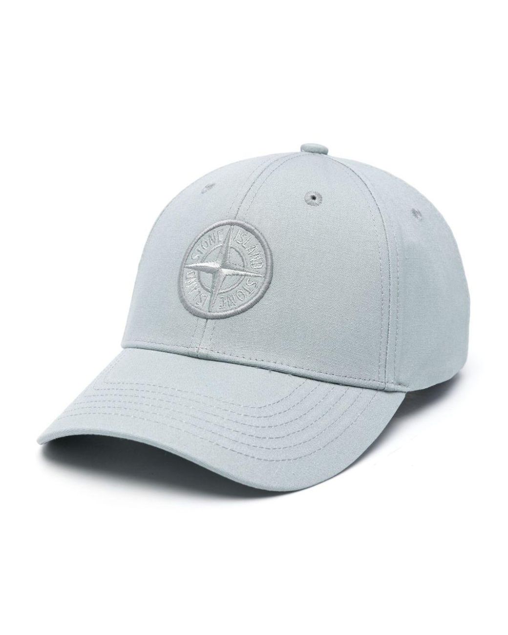 Stone Island Compass-Motif Baseball Cap in Grey for Men | Lyst UK