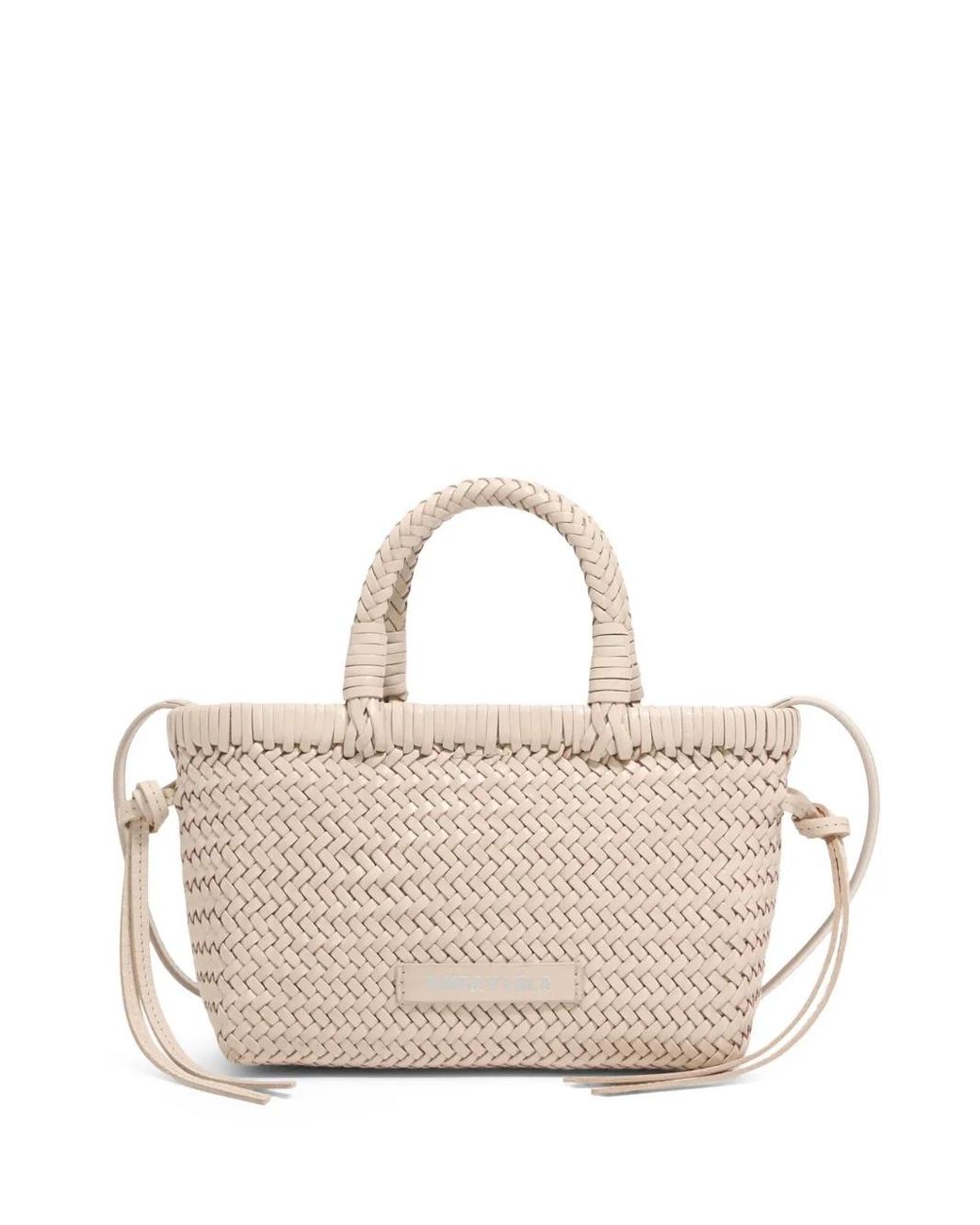 Bimba Y Lola Interwoven Tote Bag in Natural | Lyst