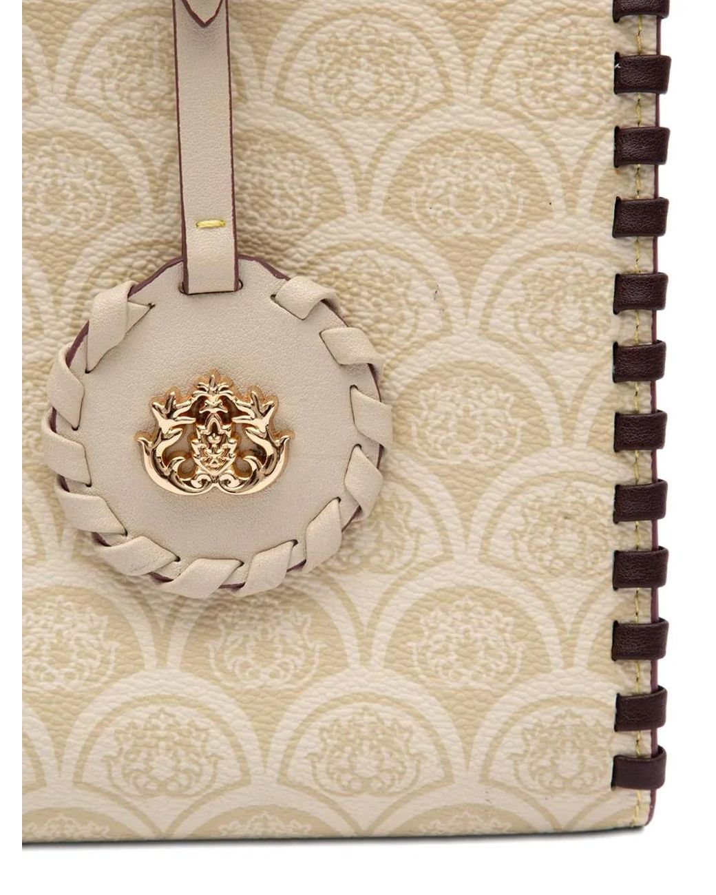 Isla Monogram Tote Bag in Metallic | Lyst
