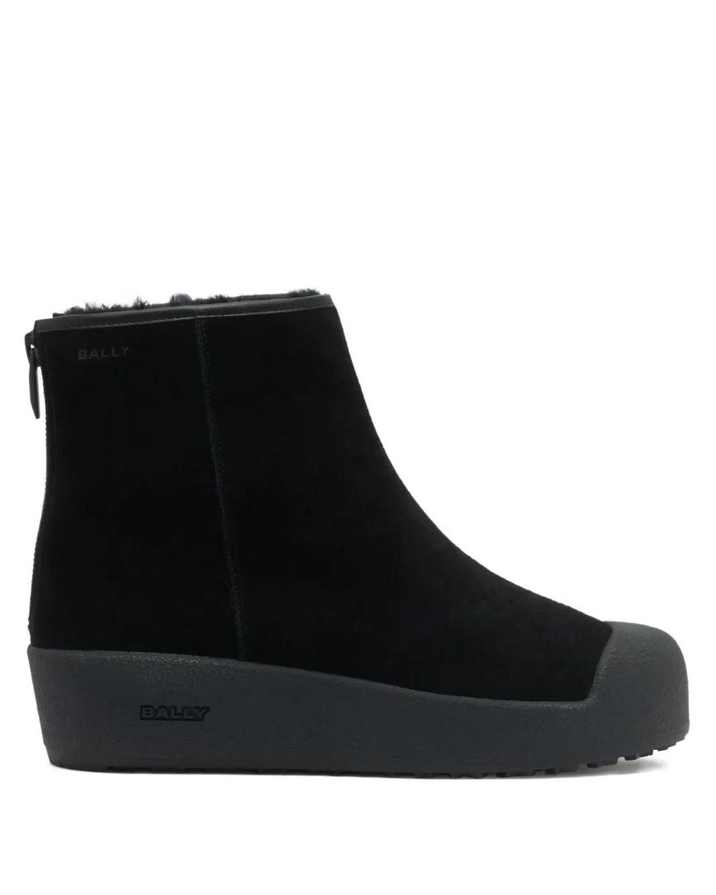 Bally Ankle-Height Suede Boots With Platform Sole in Black for Men | Lyst