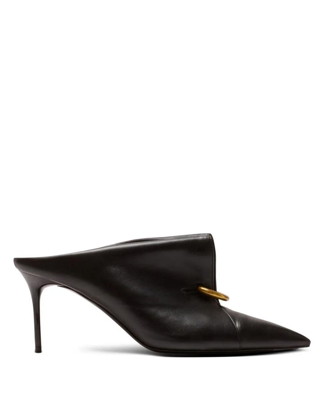 Balmain 75Mm Piercing-Detail Mules in Black | Lyst UK