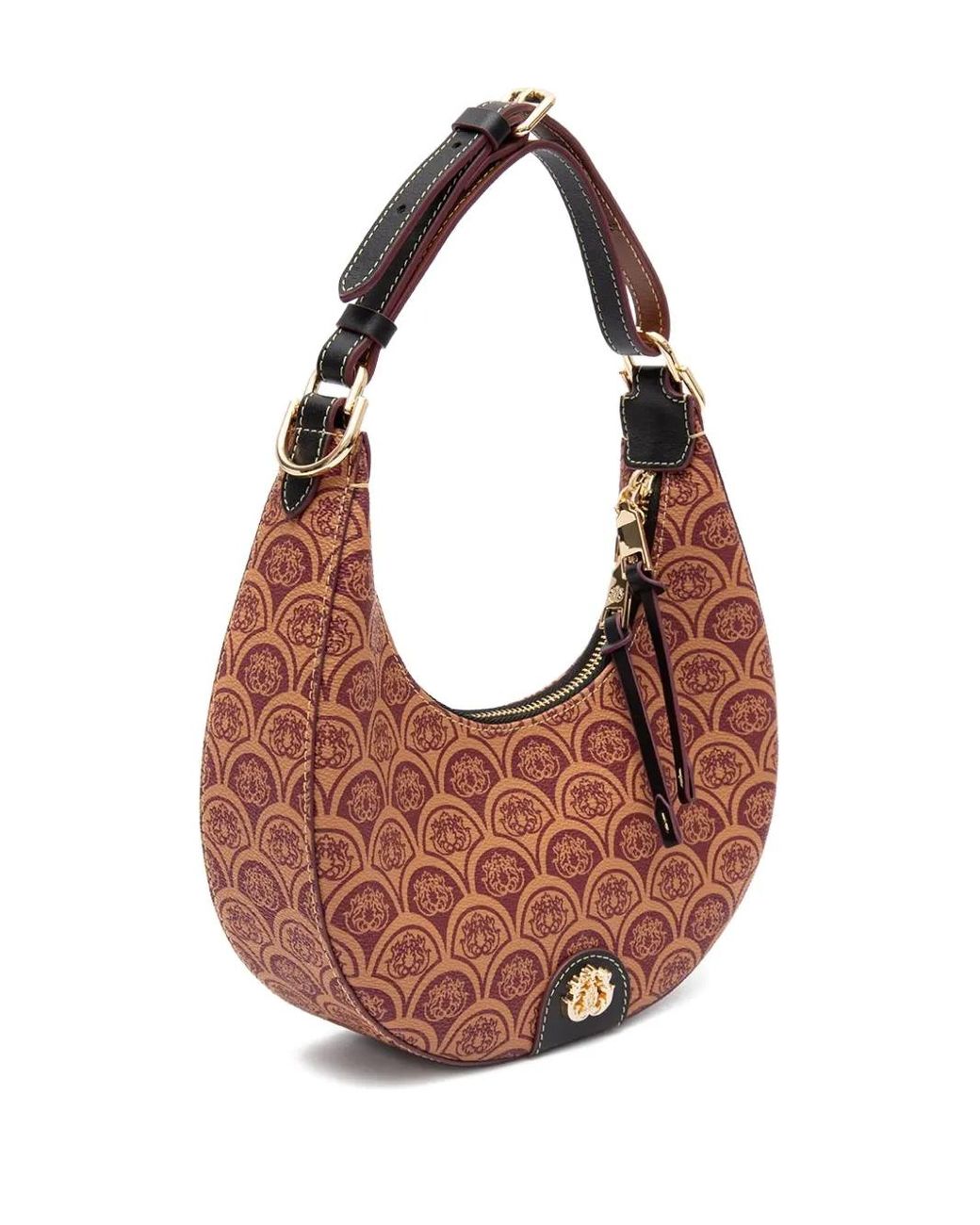 Isla Monogram Shoulder Bag in Brown | Lyst