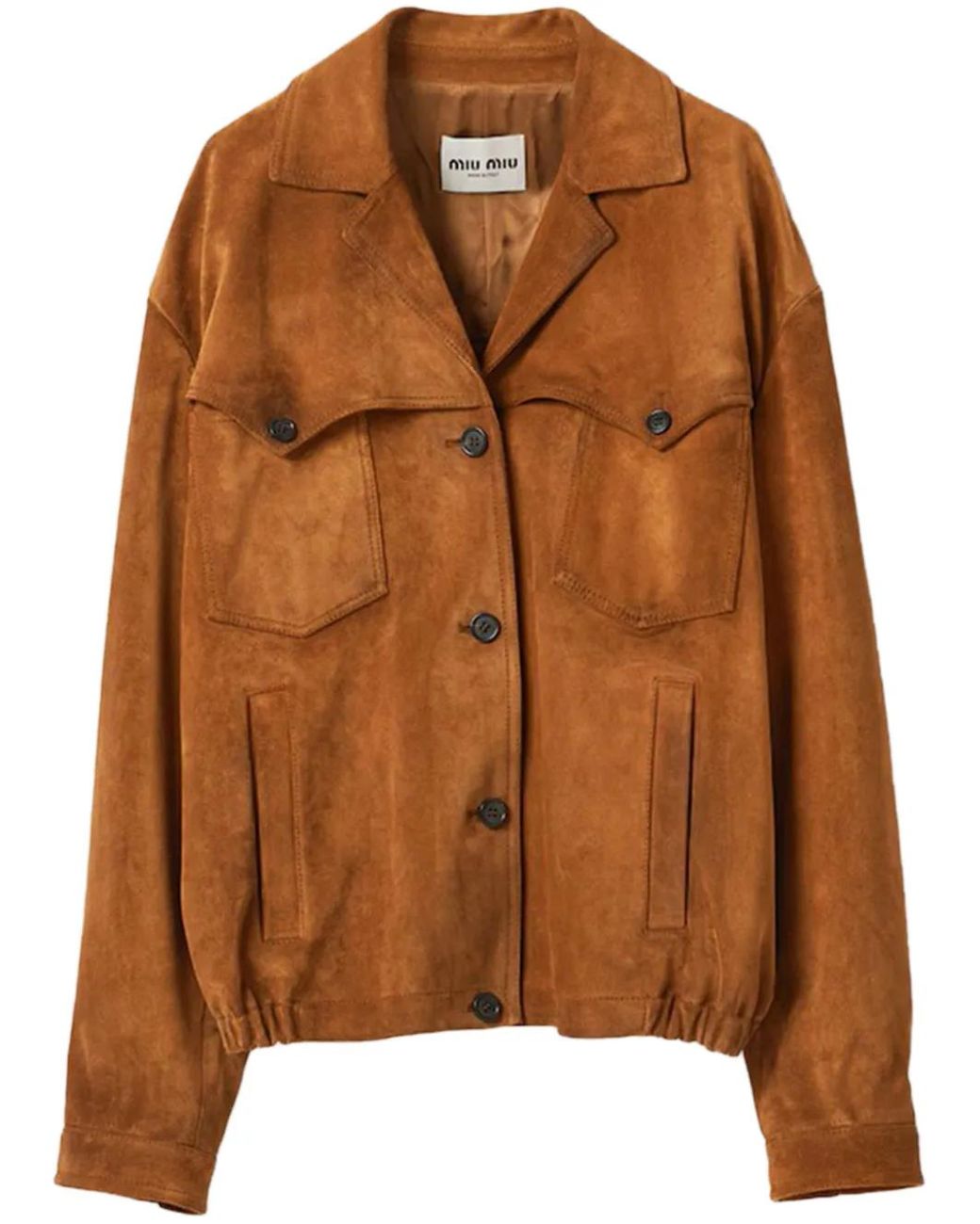 Miu Miu Suede Jacket in Brown | Lyst Miu Miu Suede Jacket in Brown | Lyst