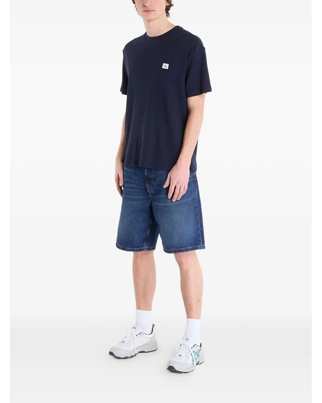 Calvin Klein 90S Oil Slick Denim Shorts in Blue for Men | Lyst