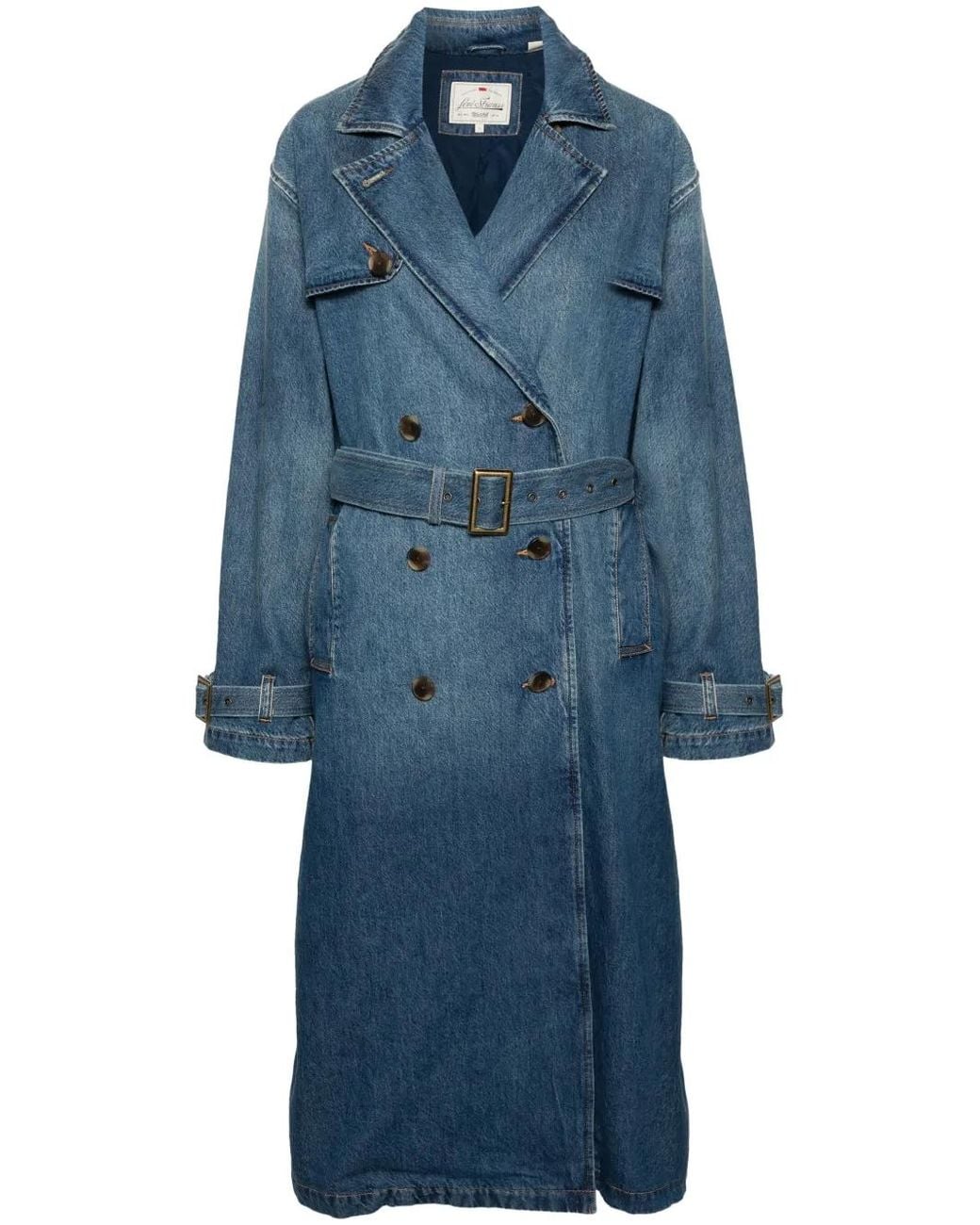 Levi's Cotton Trench Coat in Blue | Lyst