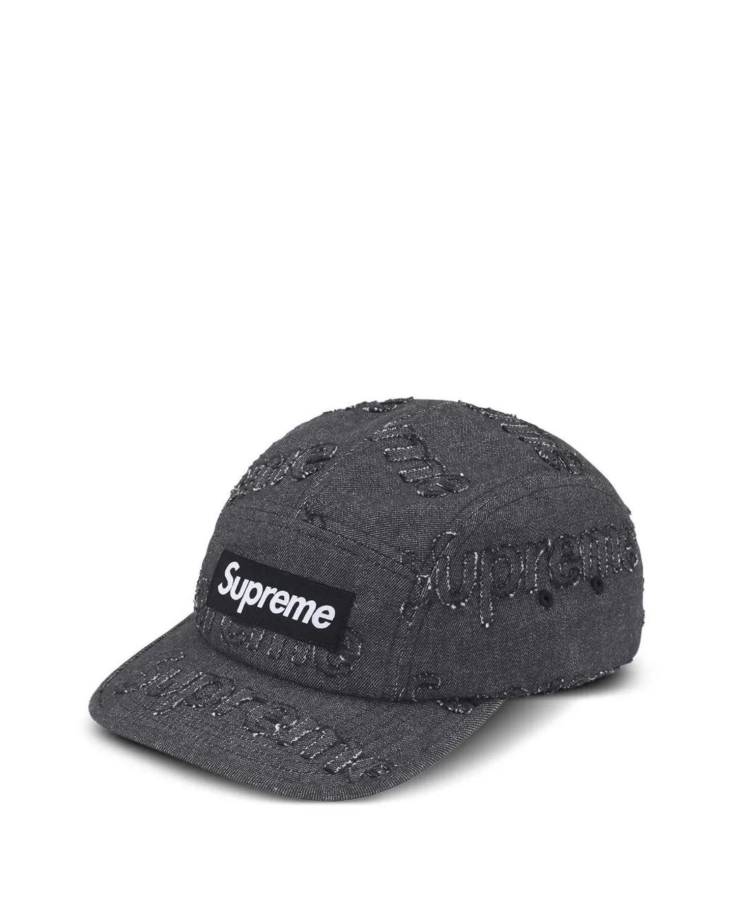Supreme Lasered Denim Cap in Gray for Men | Lyst