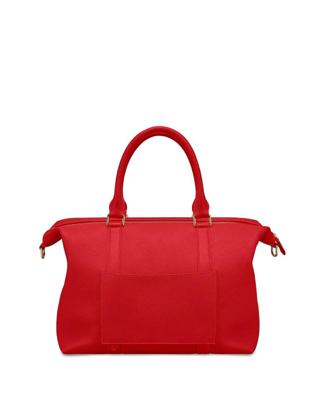 Maison De Sabre Large Leather Weekender Bag in Red | Lyst
