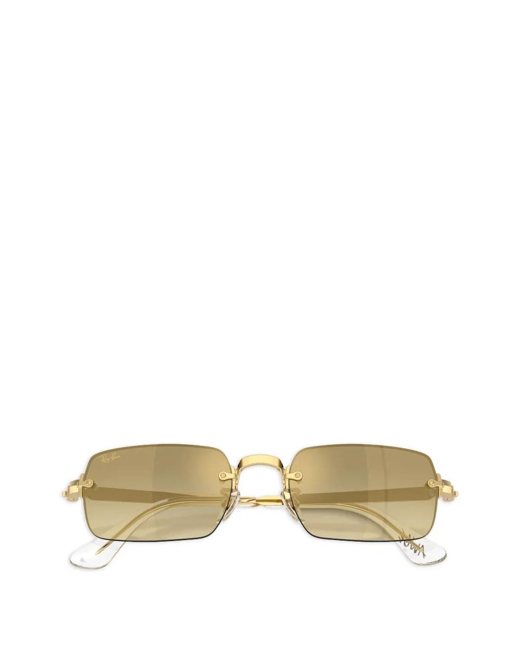 Ray-Ban X A$Ap Rocky Rectangle Sunglasses in Metallic | Lyst
