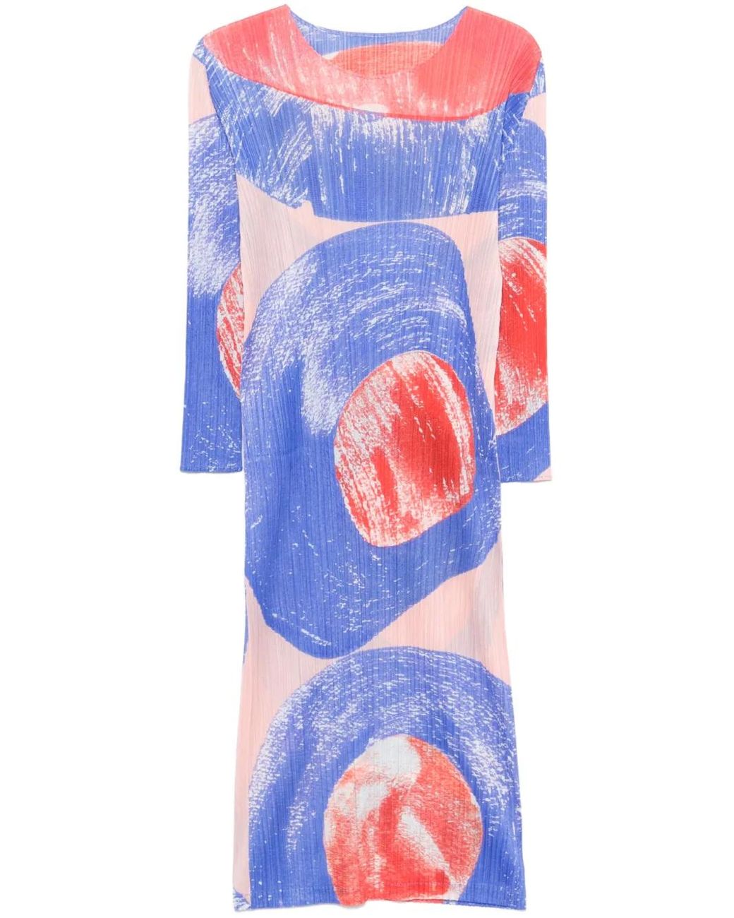 Pleats Please Issey Miyake Backlight Midi Dress in Blue | Lyst