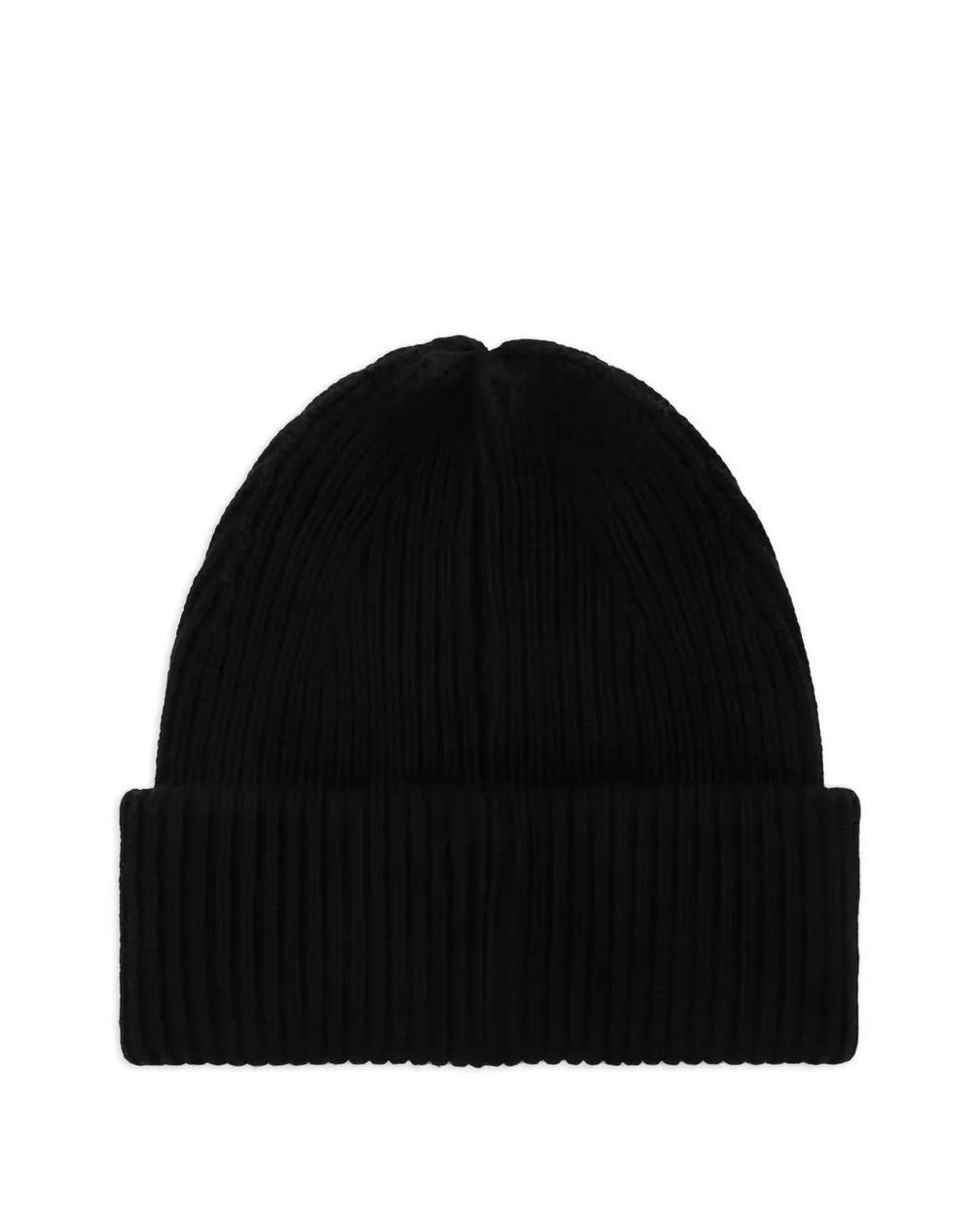 Almada Label Ribbed Beanie Hat in Black | Lyst UK