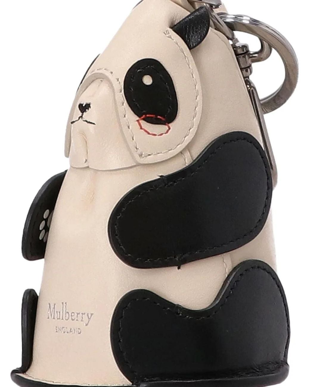 Mulberry Panda-Shaped Leather Keyring in Natural | Lyst