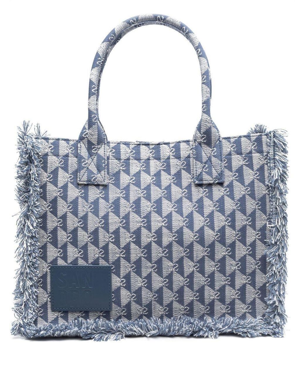 Sandro Medium Kasbah Monogram Tote Bag in Blue | Lyst Canada