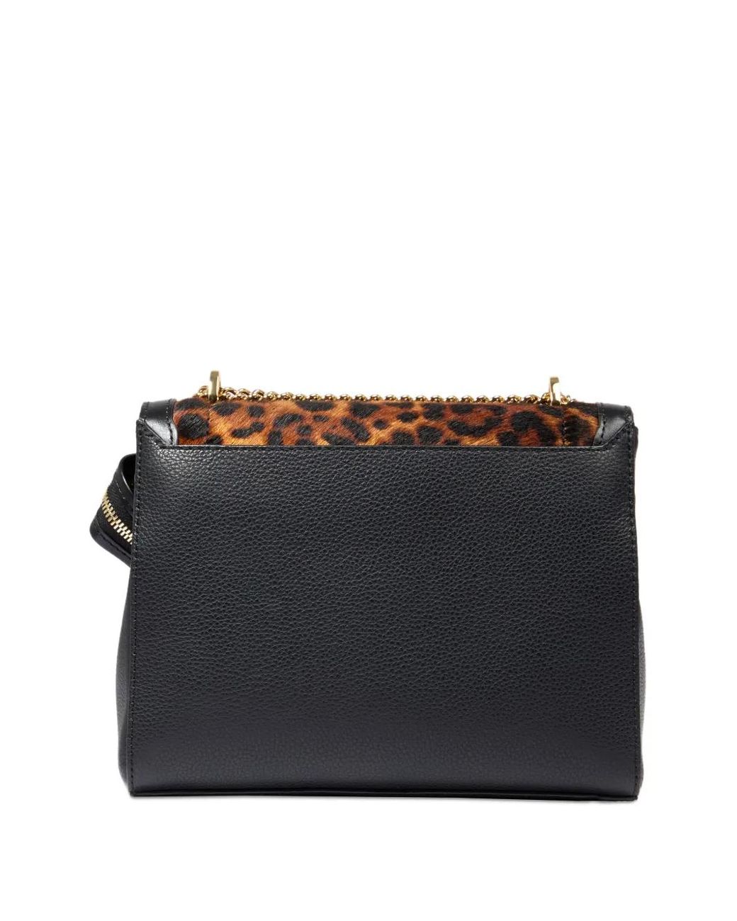 Lancel Ninon Leopard-Print Flap Bag in Black | Lyst