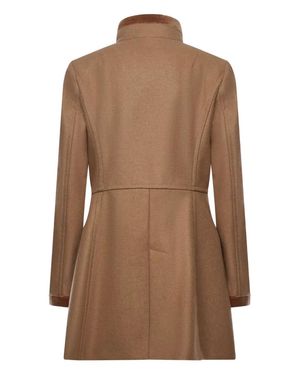 Fay Double-Breasted Toggle Coat in Brown | Lyst