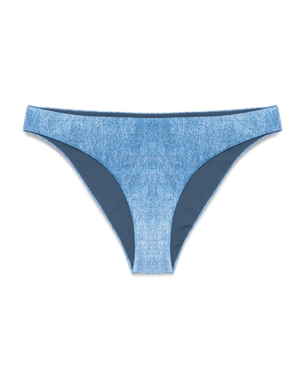 Fisico Denim-Effect Bikini Bottoms in Blue | Lyst